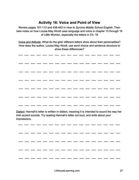 Little Women Novel Study – LitHouse Learning