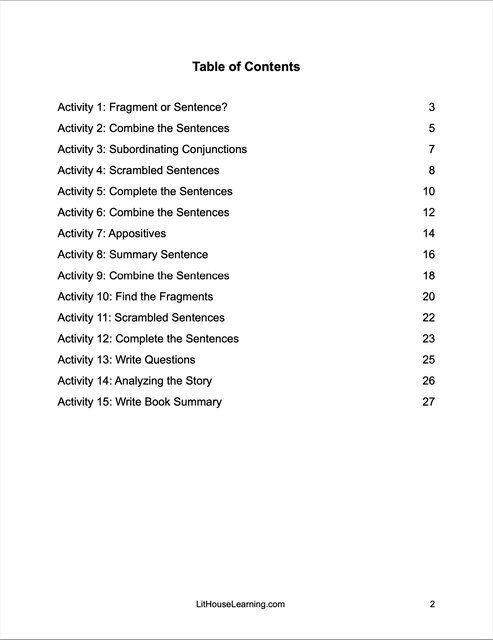 Wish Novel Study – LitHouse Learning