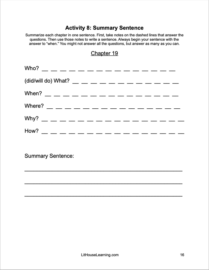 Wish Novel Study – LitHouse Learning