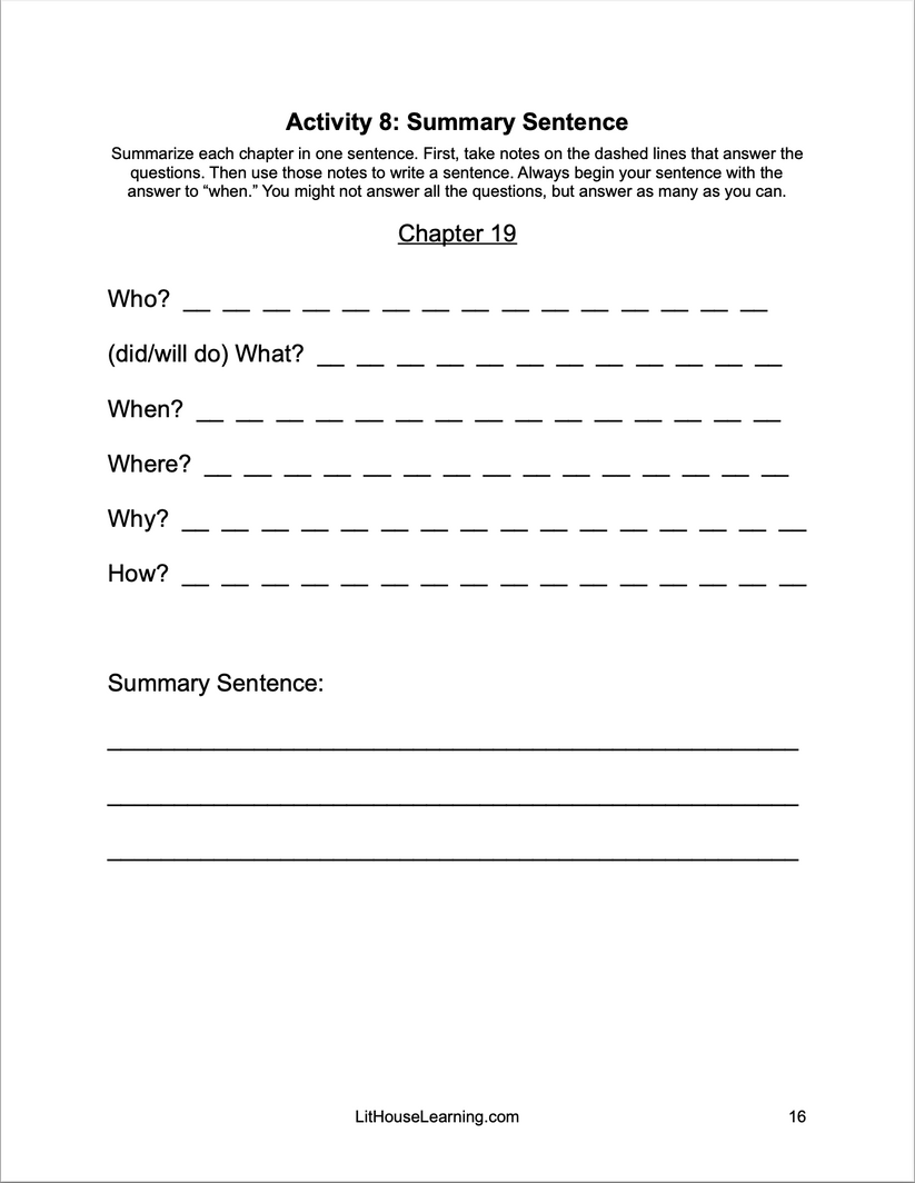 Wish Novel Study – LitHouse Learning