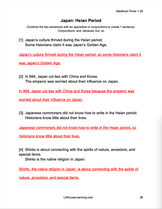 World History: Medieval Times Writing Workbook – LitHouse Learning